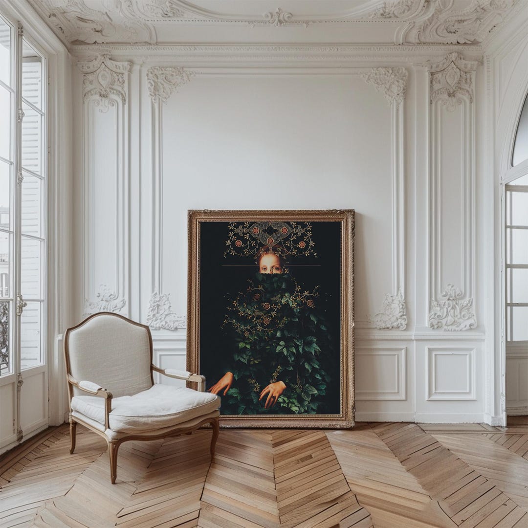 Patience II Print - [flower Head Art Print, Elegant Floral Portrait ...