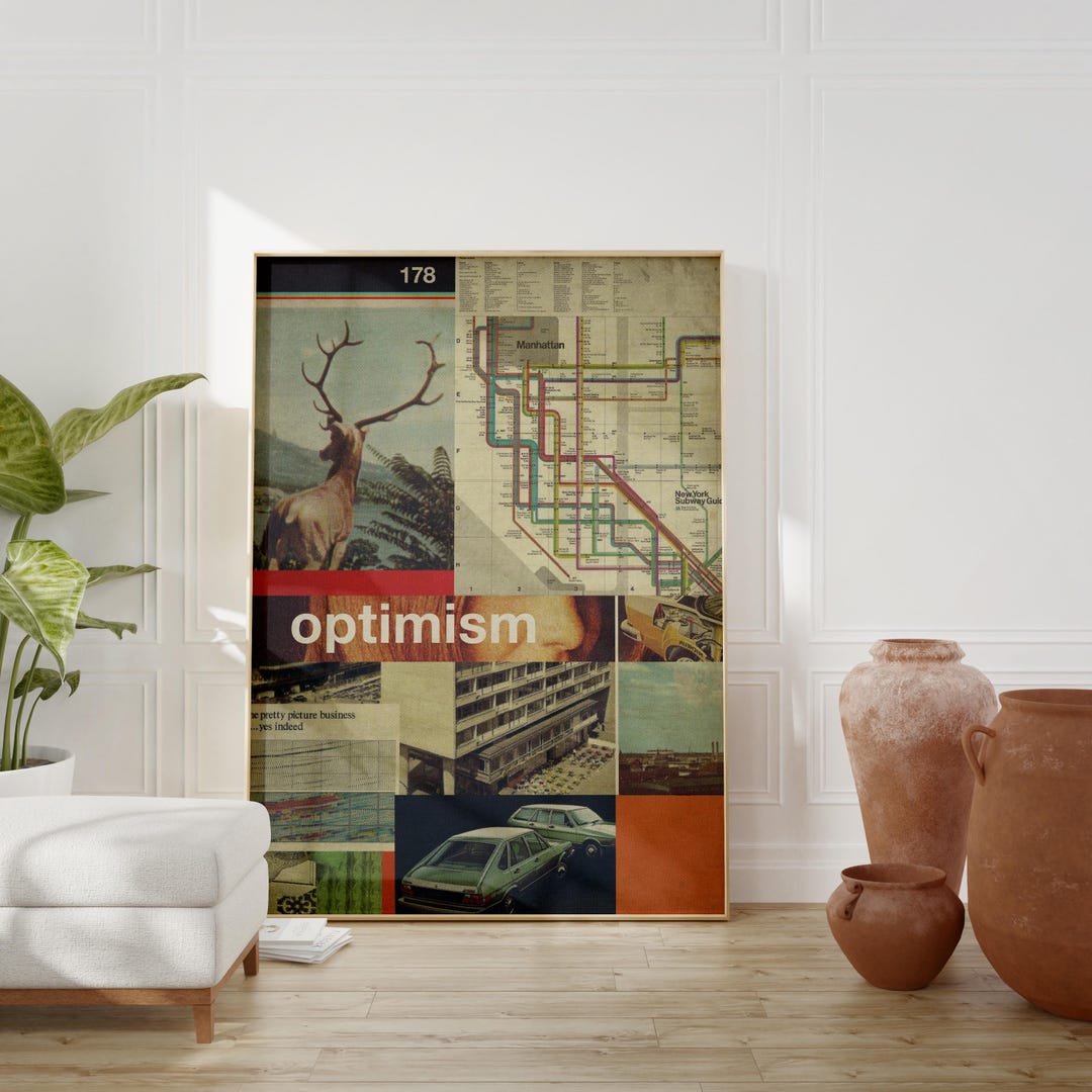 Optimism Art Print - [surrreal Collage Art, Retro Vibes Art Print ...