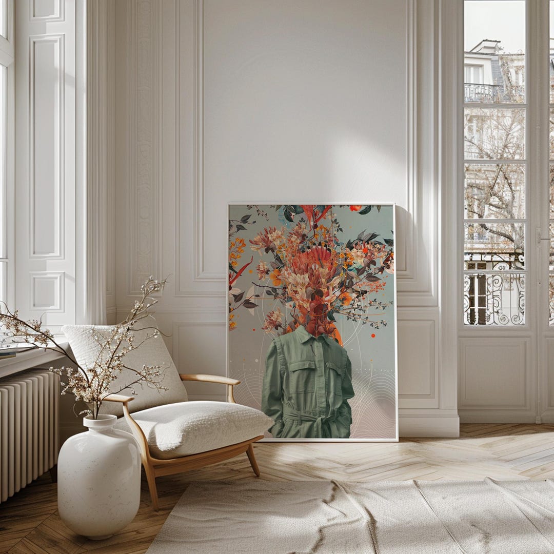 You Smell Like Home - [flower Head Art Print, Elegant Floral Portrait ...