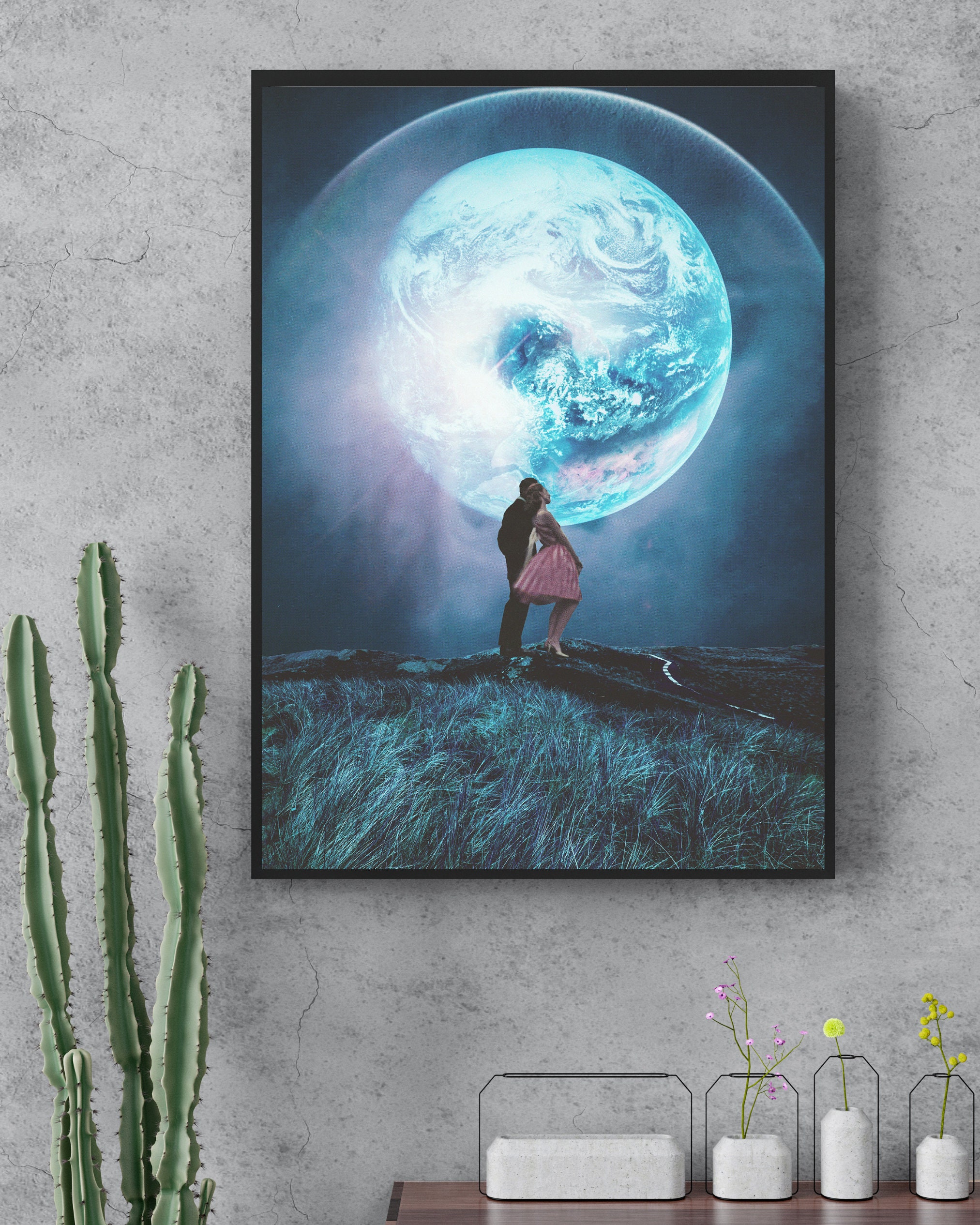 Two Million Years From Yesterday Print surreal Art Print, Space Collage ...