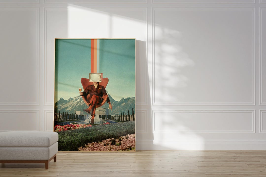 Enemy Print - [surreal Collage Art,elegant Wall Decor, Retro Art Print ...