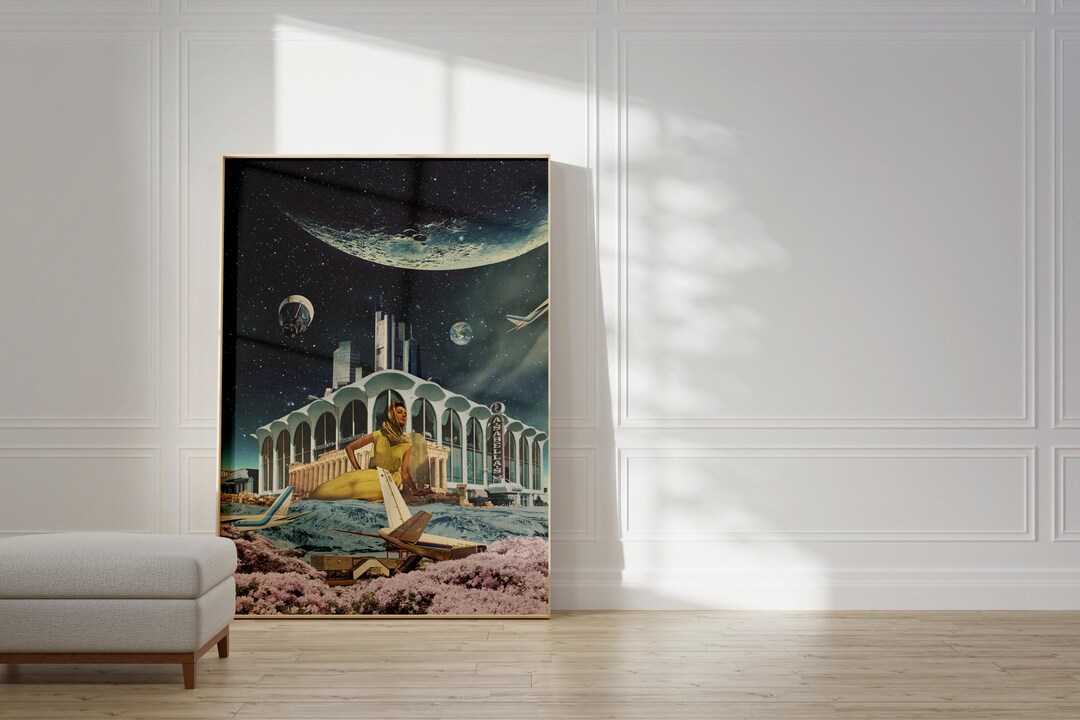 A Postcard From Year 2345 - [collage, Art Print, Retro, Space ...