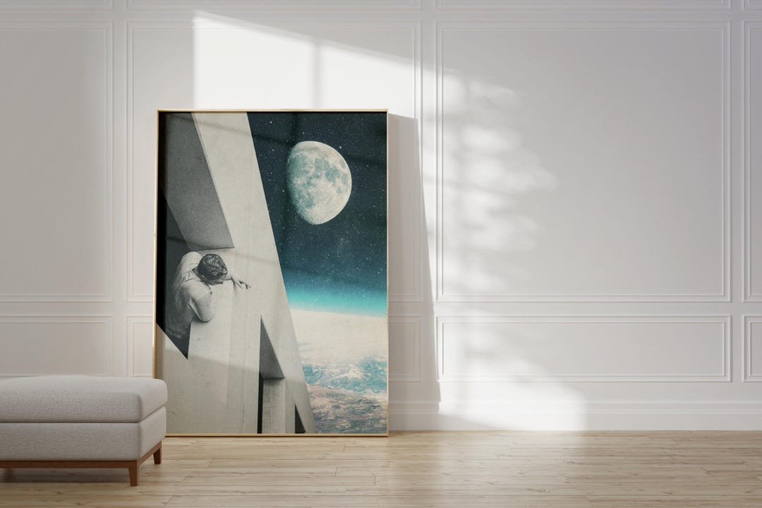 Needed to Breathe Art Print - [collage,romantic Art, Retro, Space ...