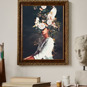 The Last Portrait of Penelope - [flower Head Art Print, Elegant Floral ...