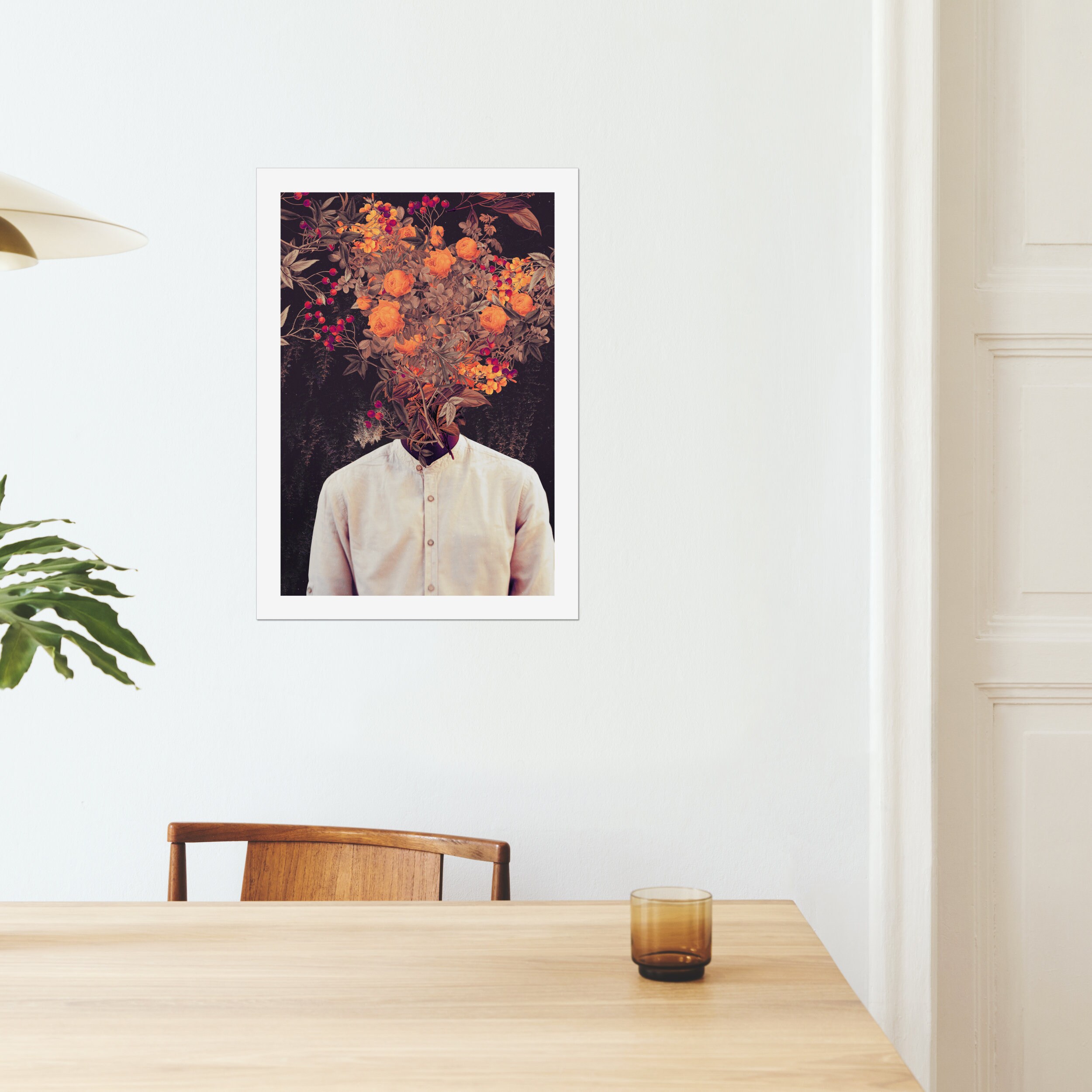 Bloom - [flower Head Collage Art, Surreal Floral Portrait, Retro ...