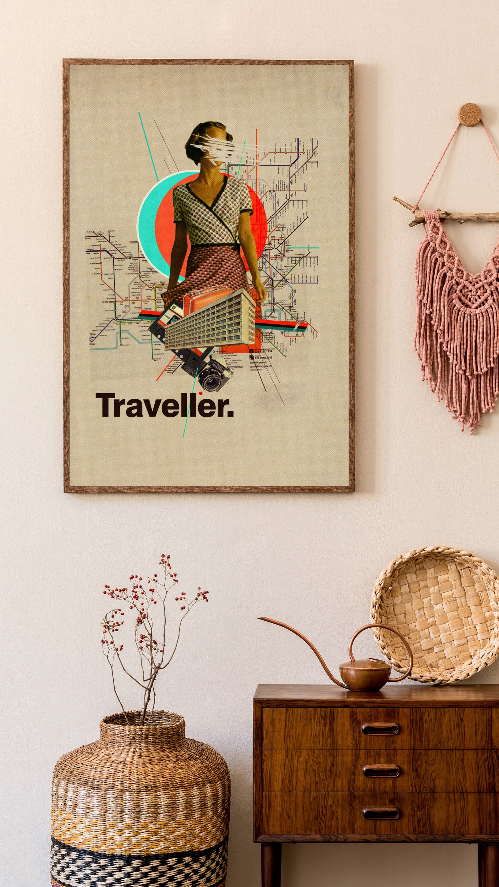 Traveller Art Print portrait Art Print, Compositional, Retropop Wall ...
