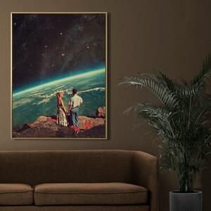 Love - [surreal Art Print, Space Collage Art, Retro Inspired Art ...