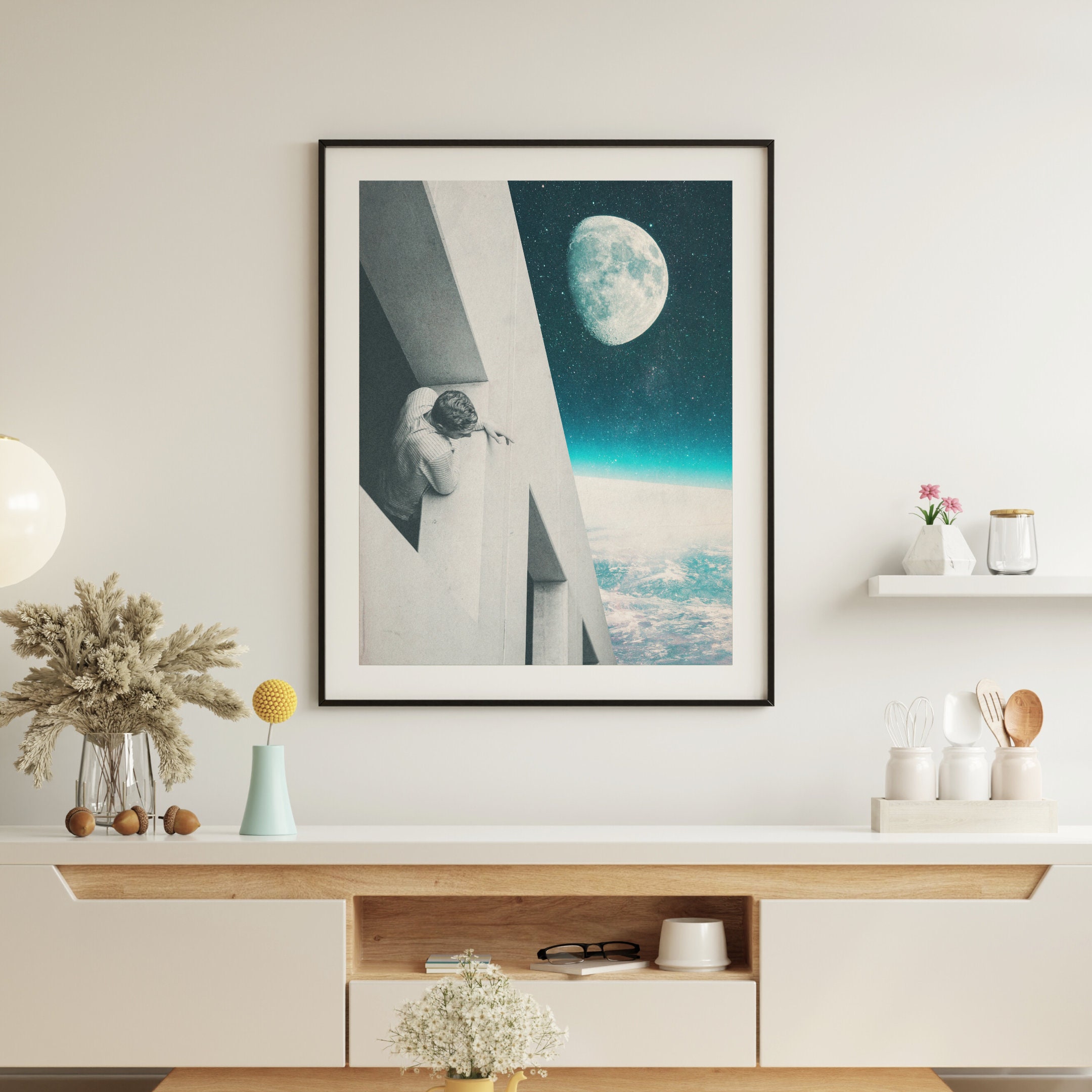 Needed to Breathe Art Print - [collage,romantic Art, Retro, Space ...