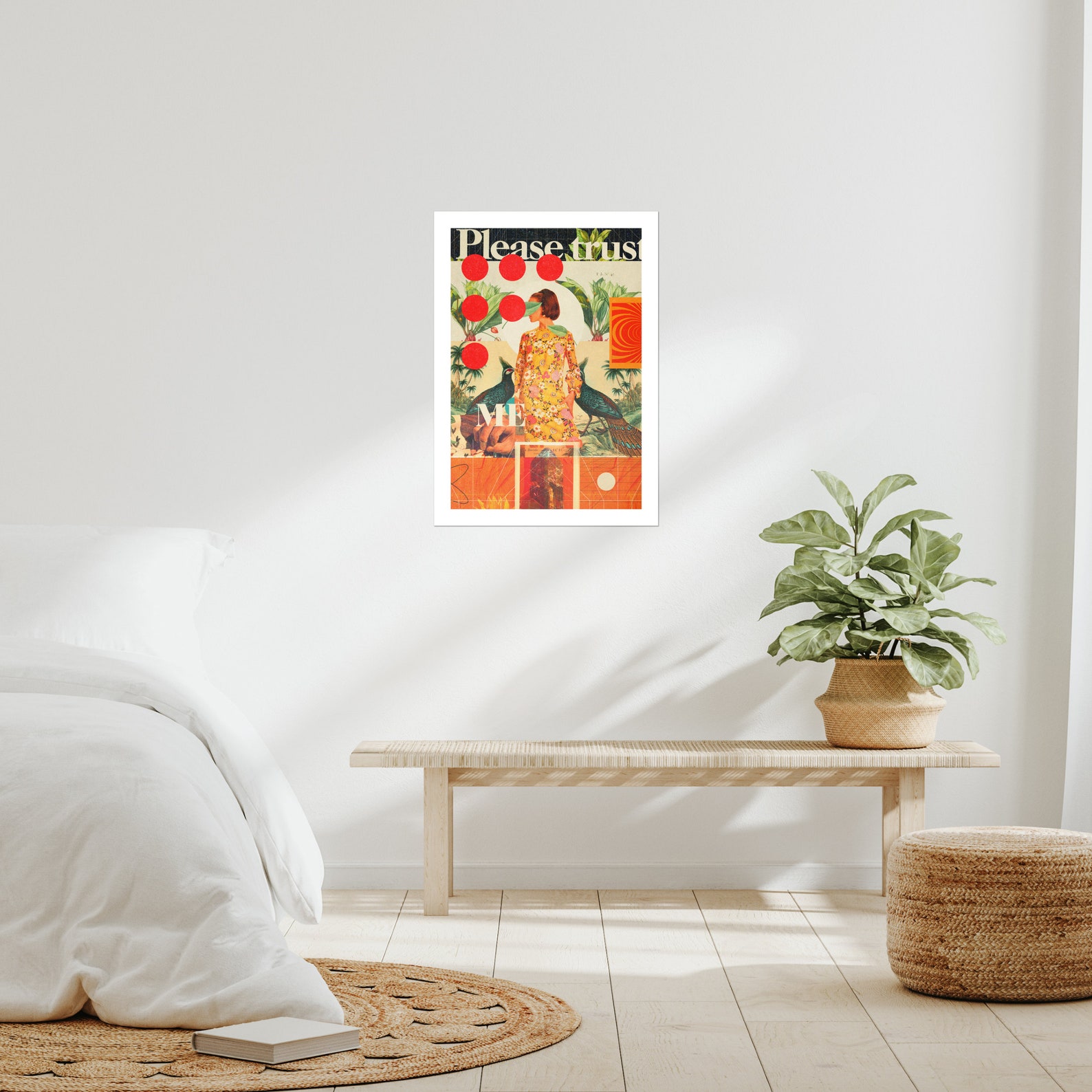 Please Trust Me Print surreal Collage Art,elegant Wall Decor, Retro Art ...