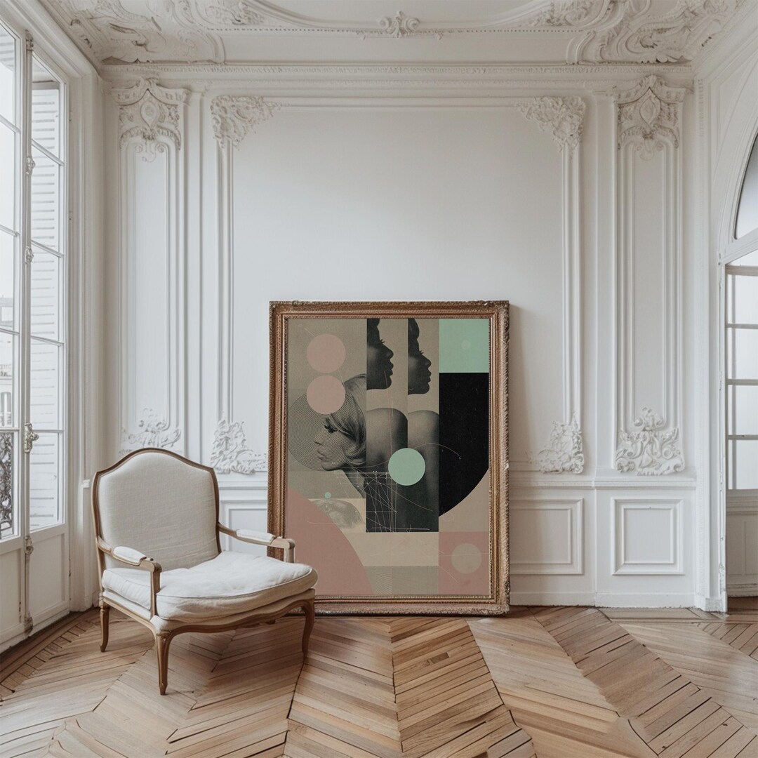 Feminence Art Print - [retro Vintage Vibes Collage Art,elegant Wall ...