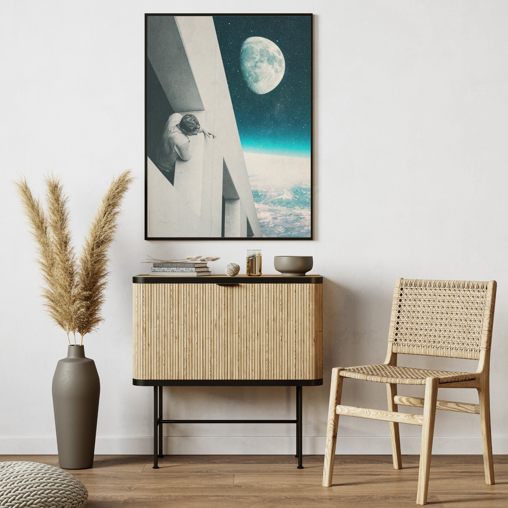 Needed to Breathe Art Print - [collage,romantic Art, Retro, Space ...