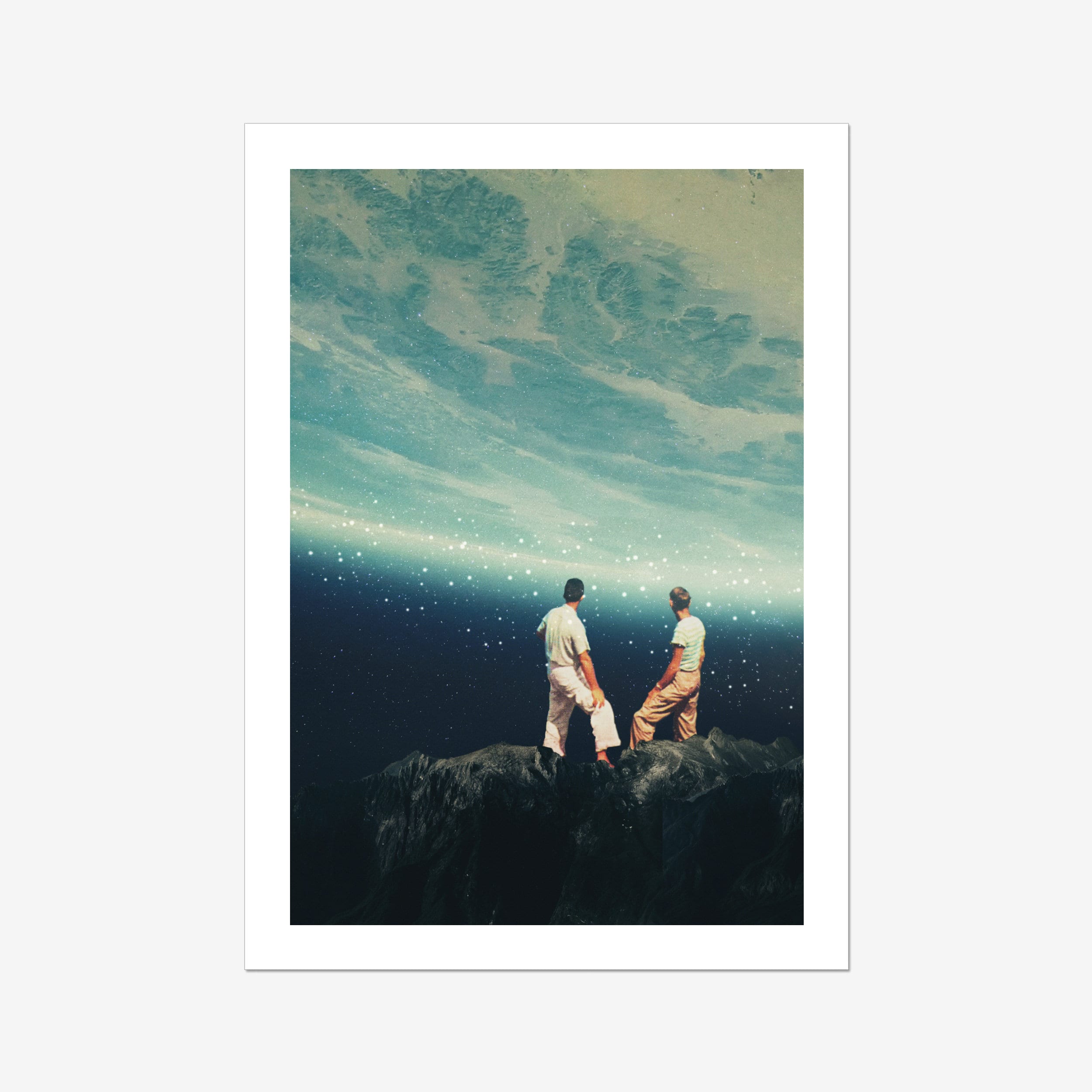 The Earth Was Crying and We Were There Print collage, Art, Retro, Space ...