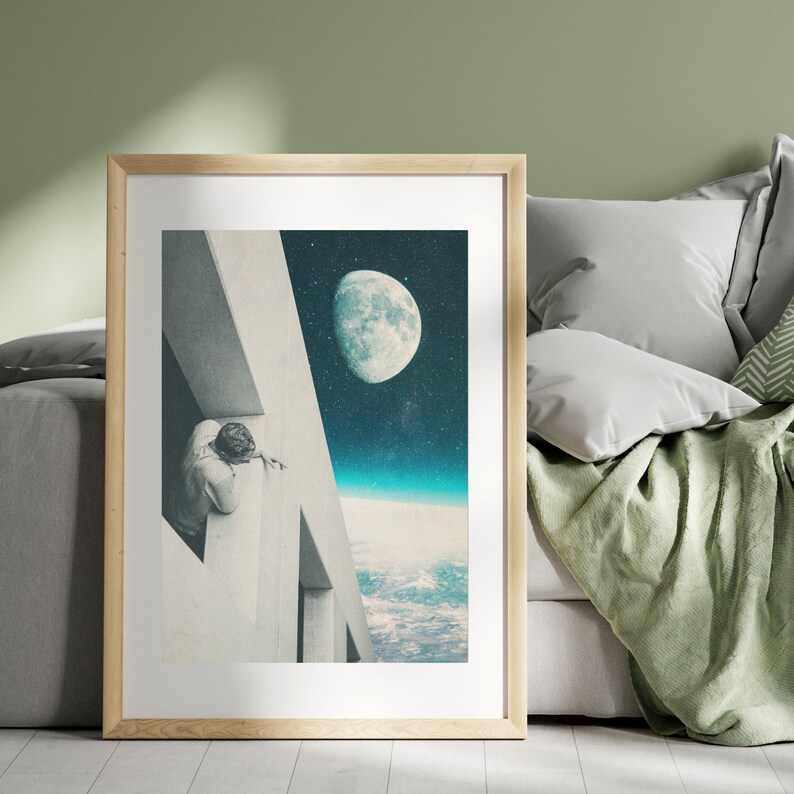 Needed to Breathe Art Print - [collage,romantic Art, Retro, Space ...