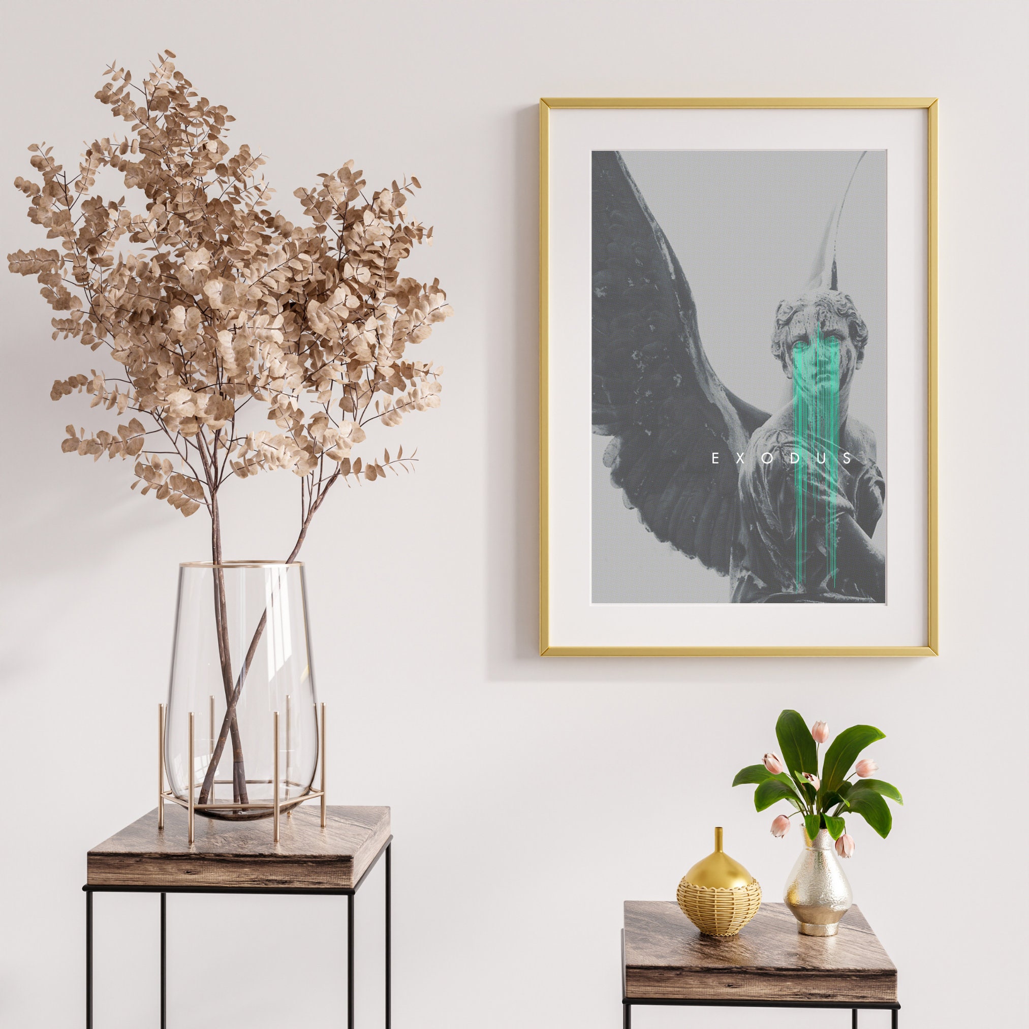 Exodus Art Print [statue Print, Sculptural Contemporary Wall Decor ...