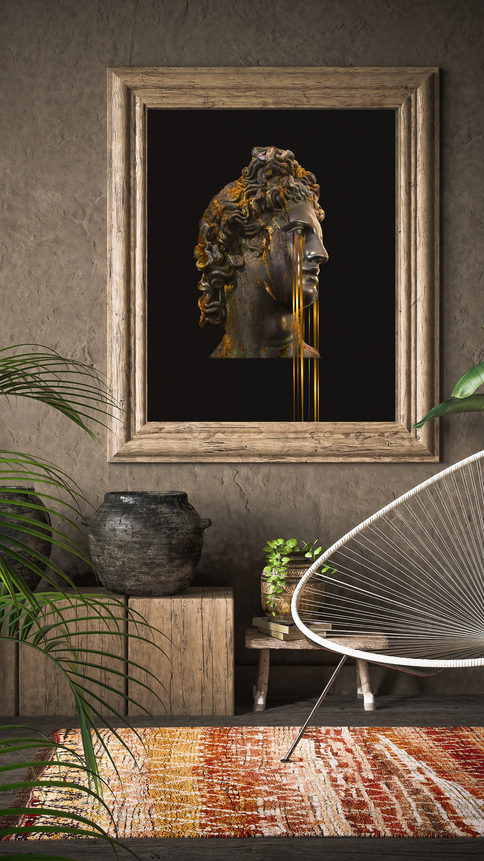 Hunter Art Print [statue Print, Sculptural Contemporary Wall Decor ...