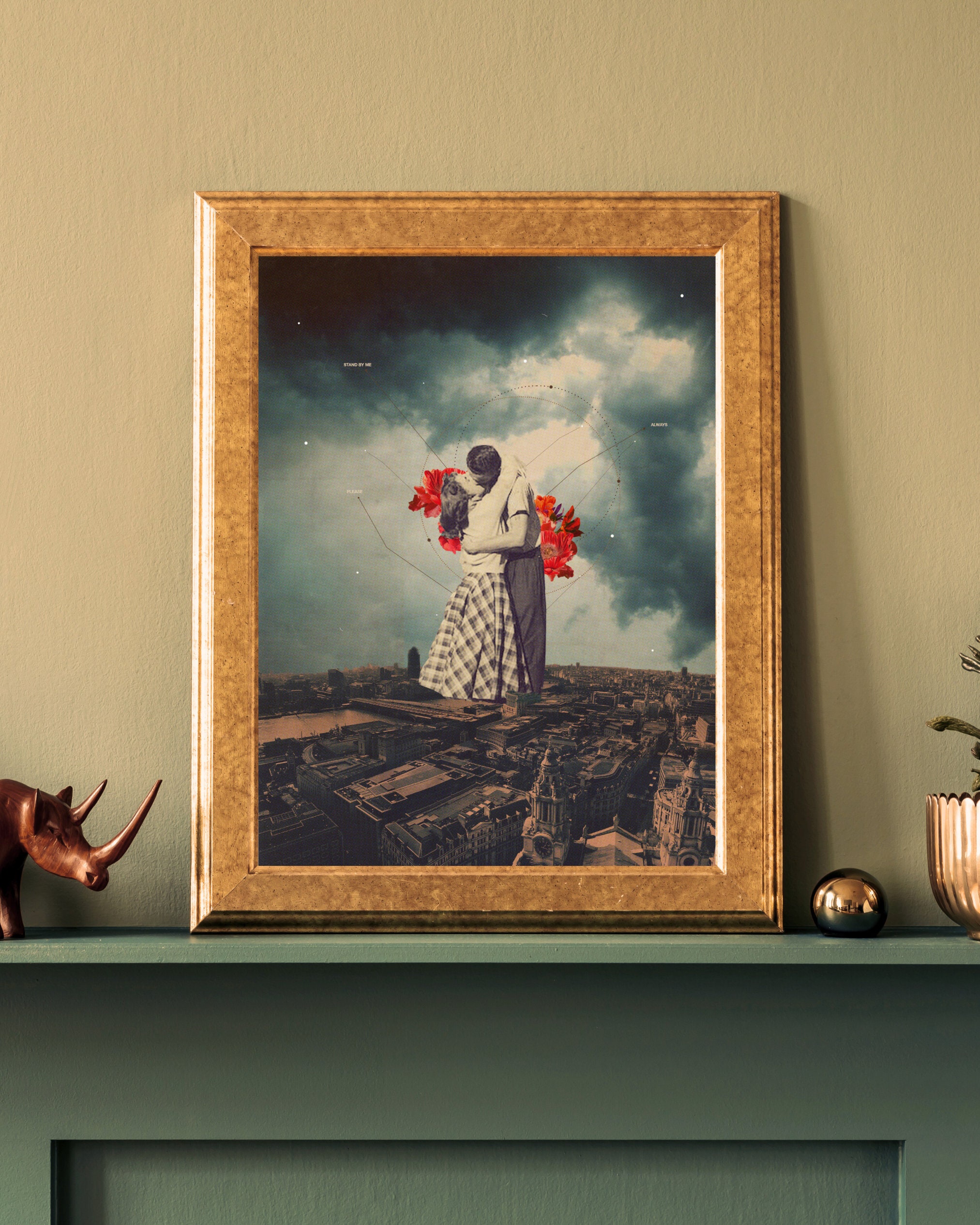 Stand by Me Art Print surreal Collage Artelegant Wall - Etsy