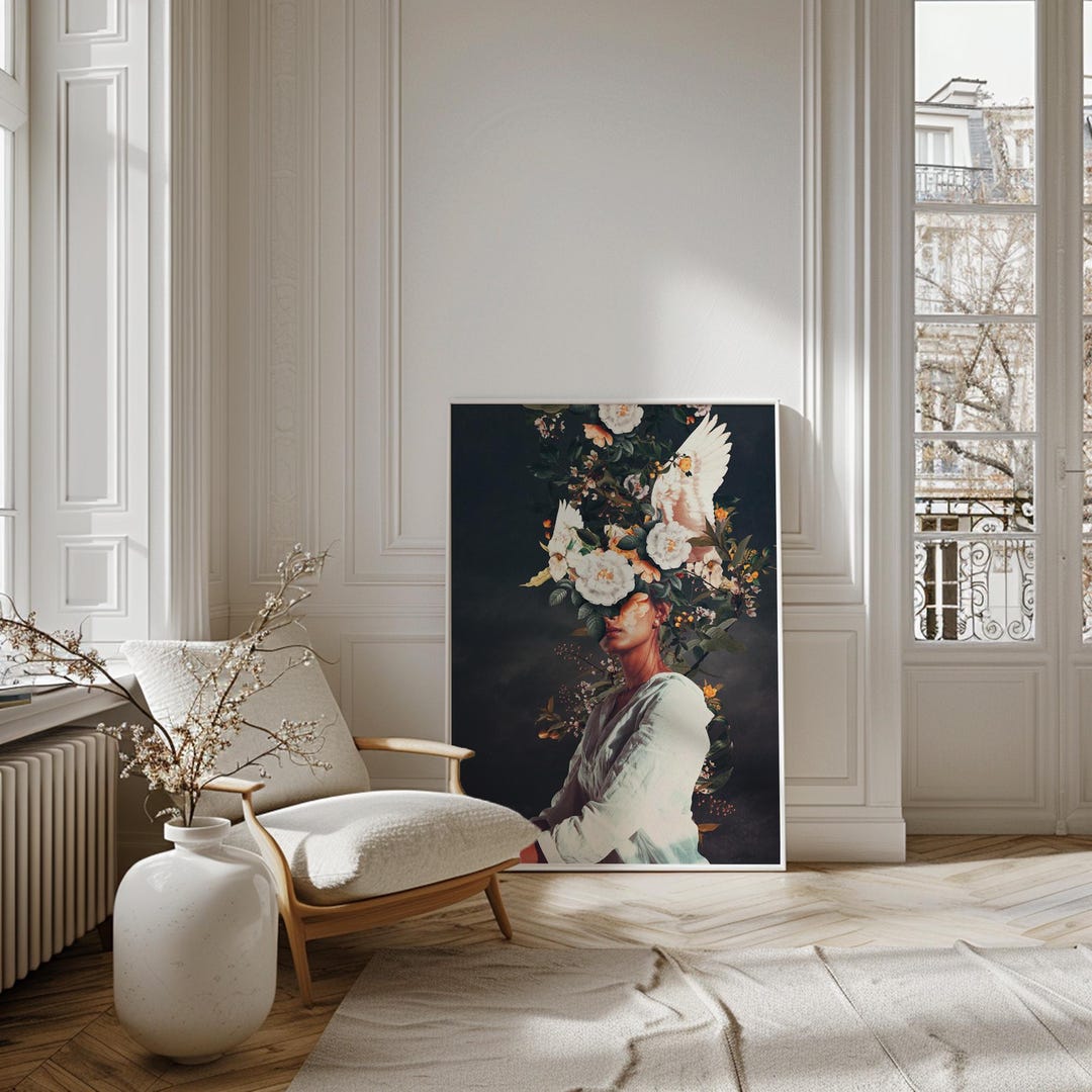 The Last Portrait of Penelope - [flower Head Art Print, Elegant Floral ...