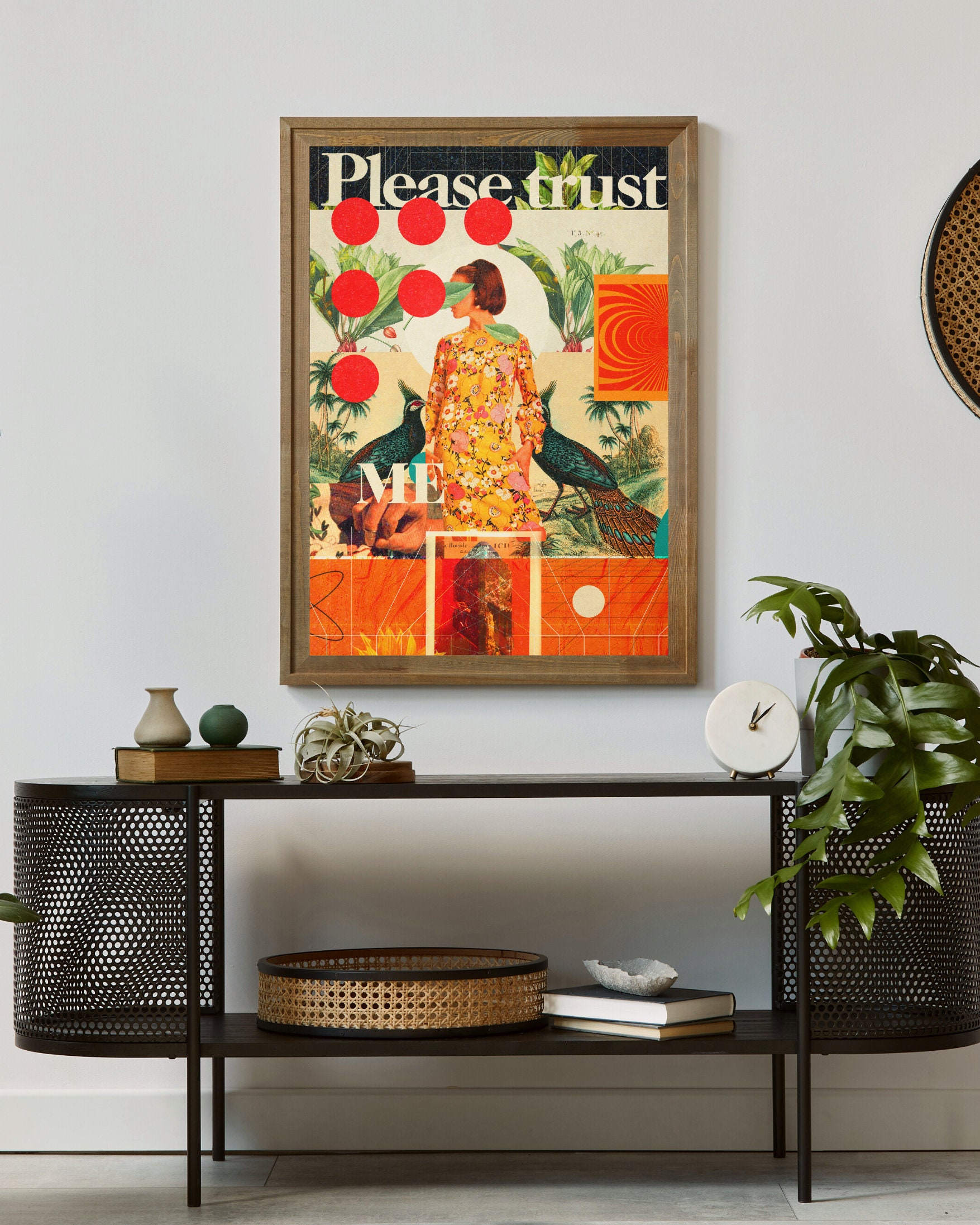 Please Trust Me Print surreal Collage Art,elegant Wall Decor, Retro Art ...