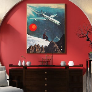Retro Voyager Art Print - [surreal Collage Art, Midcentury Wall Decor ...
