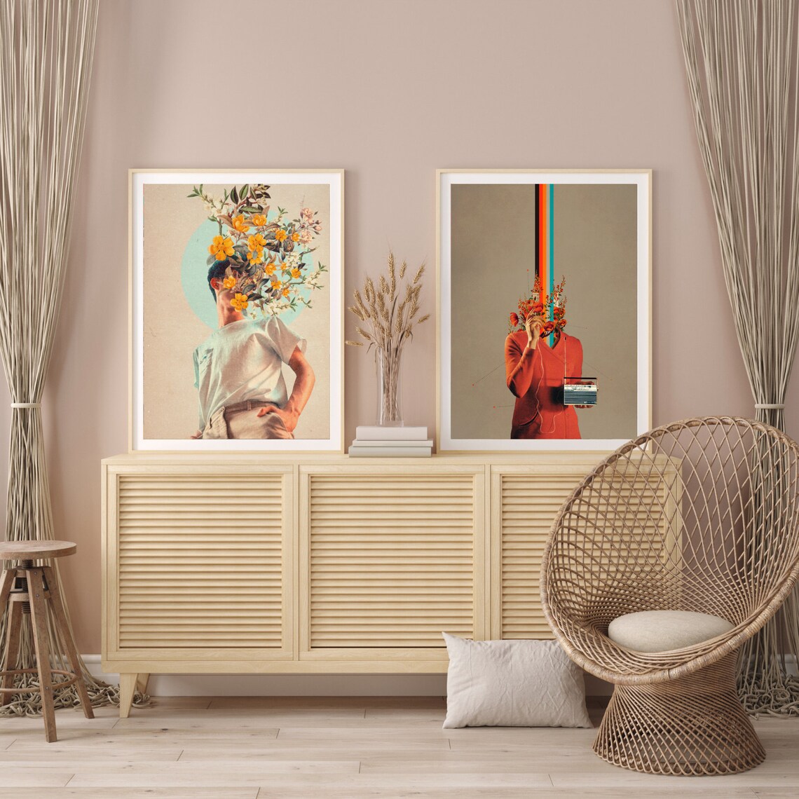 Musicolor Print surreal Collage Artelegant Wall Decor - Etsy