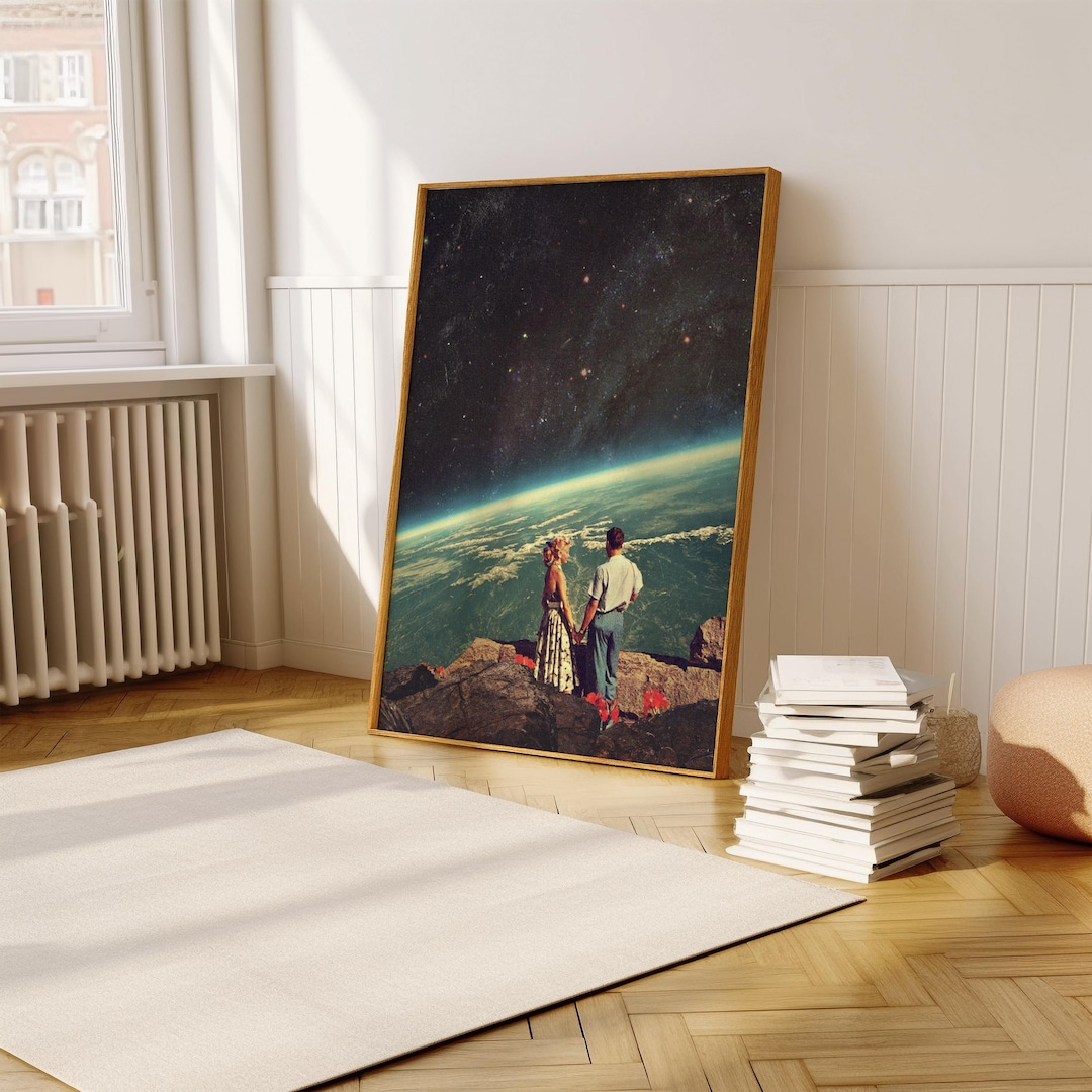 Love - [surreal Art Print, Space Collage Art, Retro Inspired Art ...