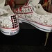 Custom Red/white Bling Shoes - Etsy