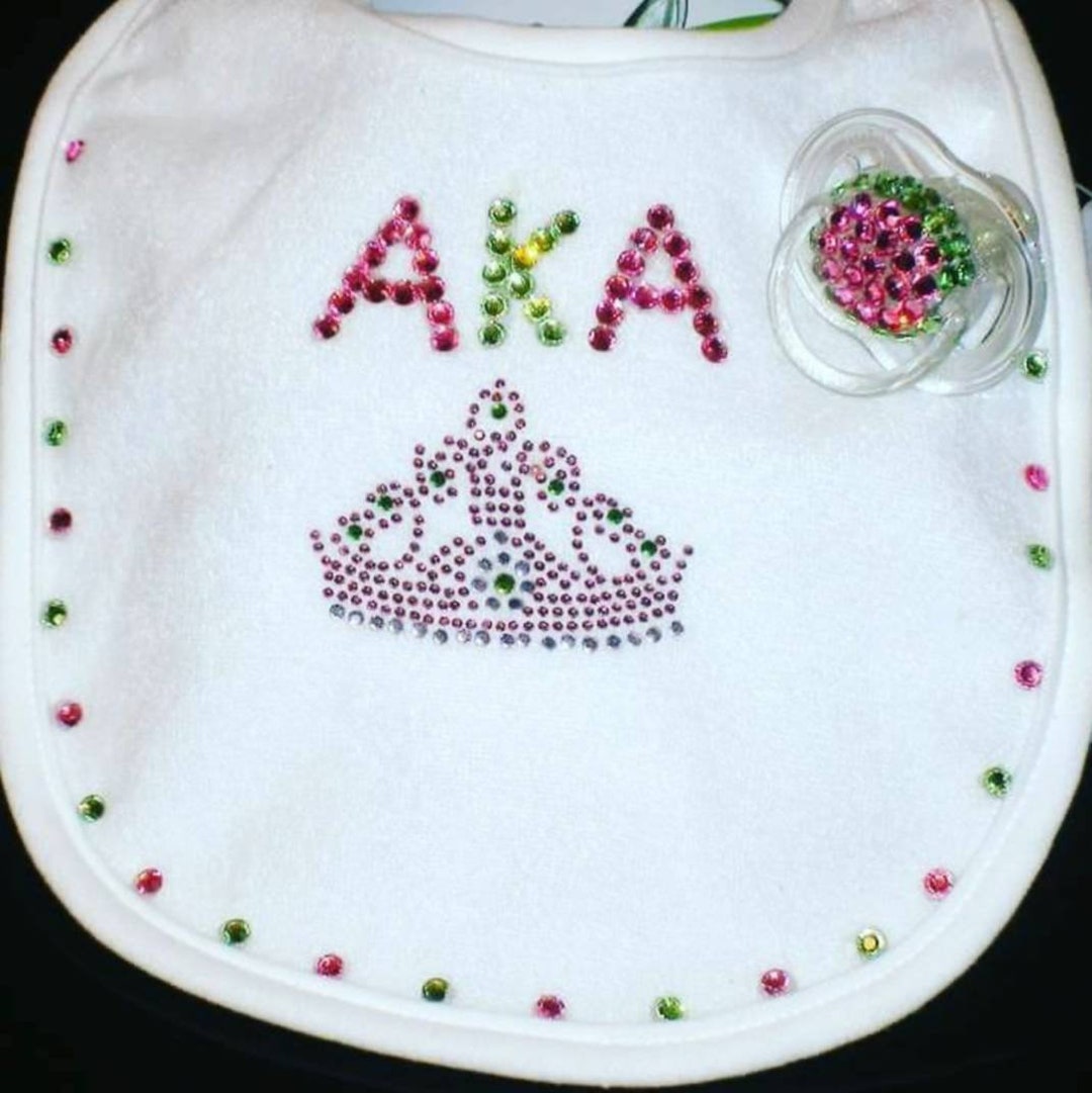 Custom Aka Bib and Pacifier Set - Etsy