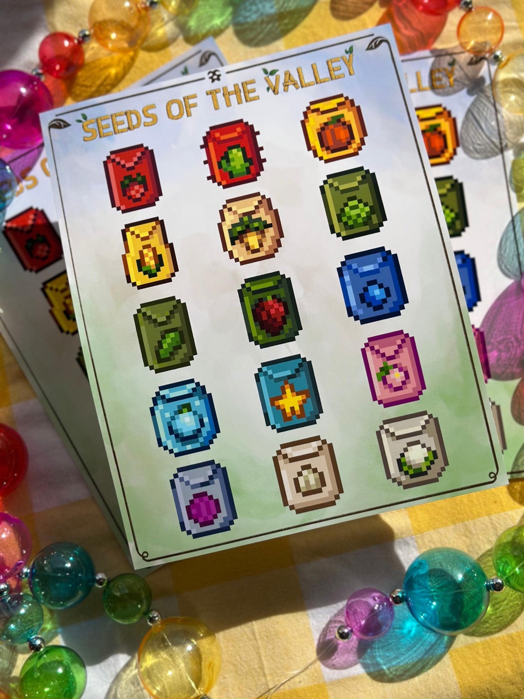 Stardew Valley Seeds Print - Etsy