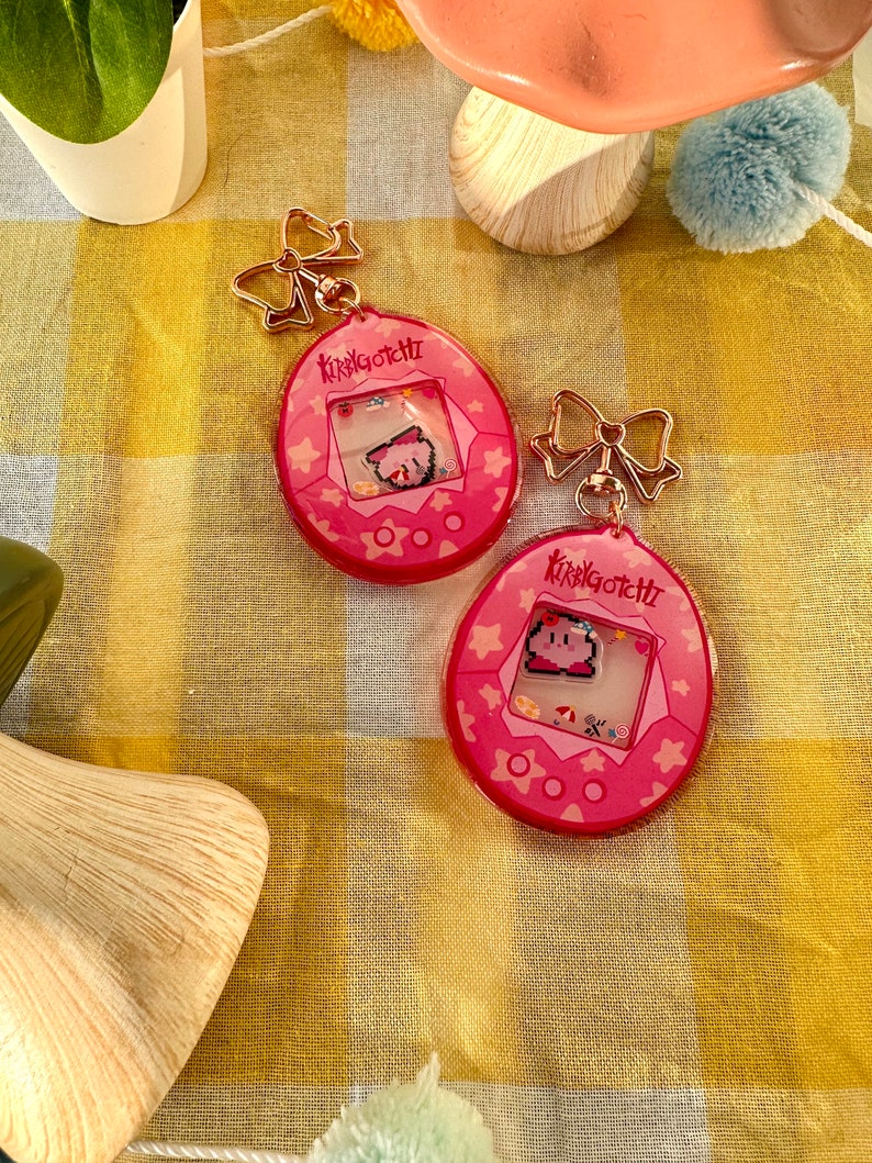 Kirby Tamagotchi Shaker Keychain - Etsy