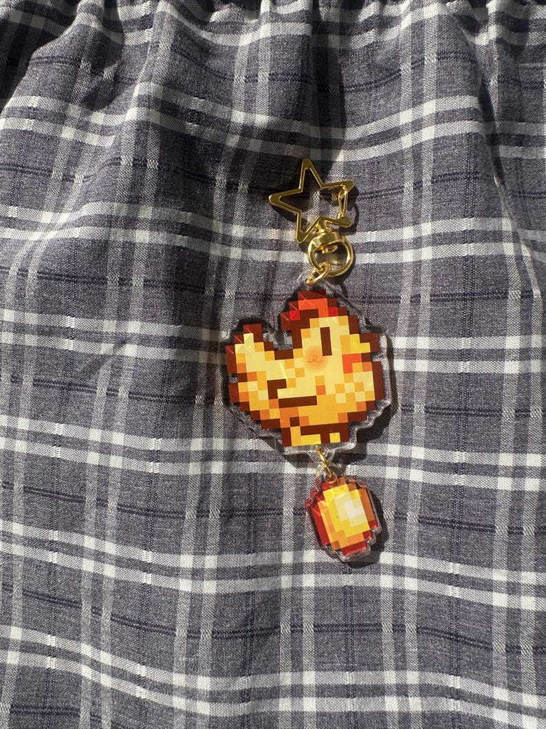 Stardew Valley Dangle Keychains *all Coop Animals* - Etsy