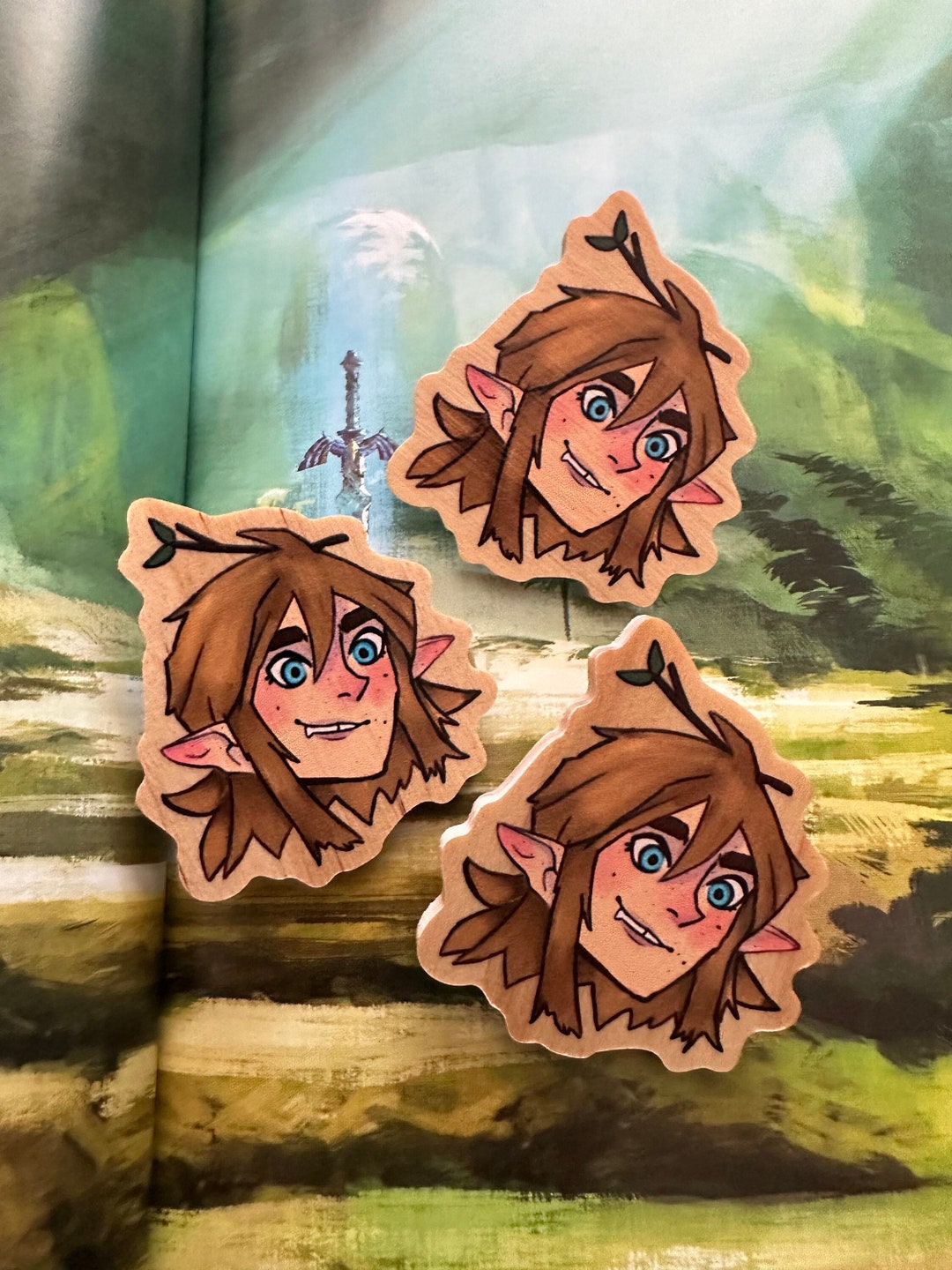 BOTW Link Wooden Pin - Etsy