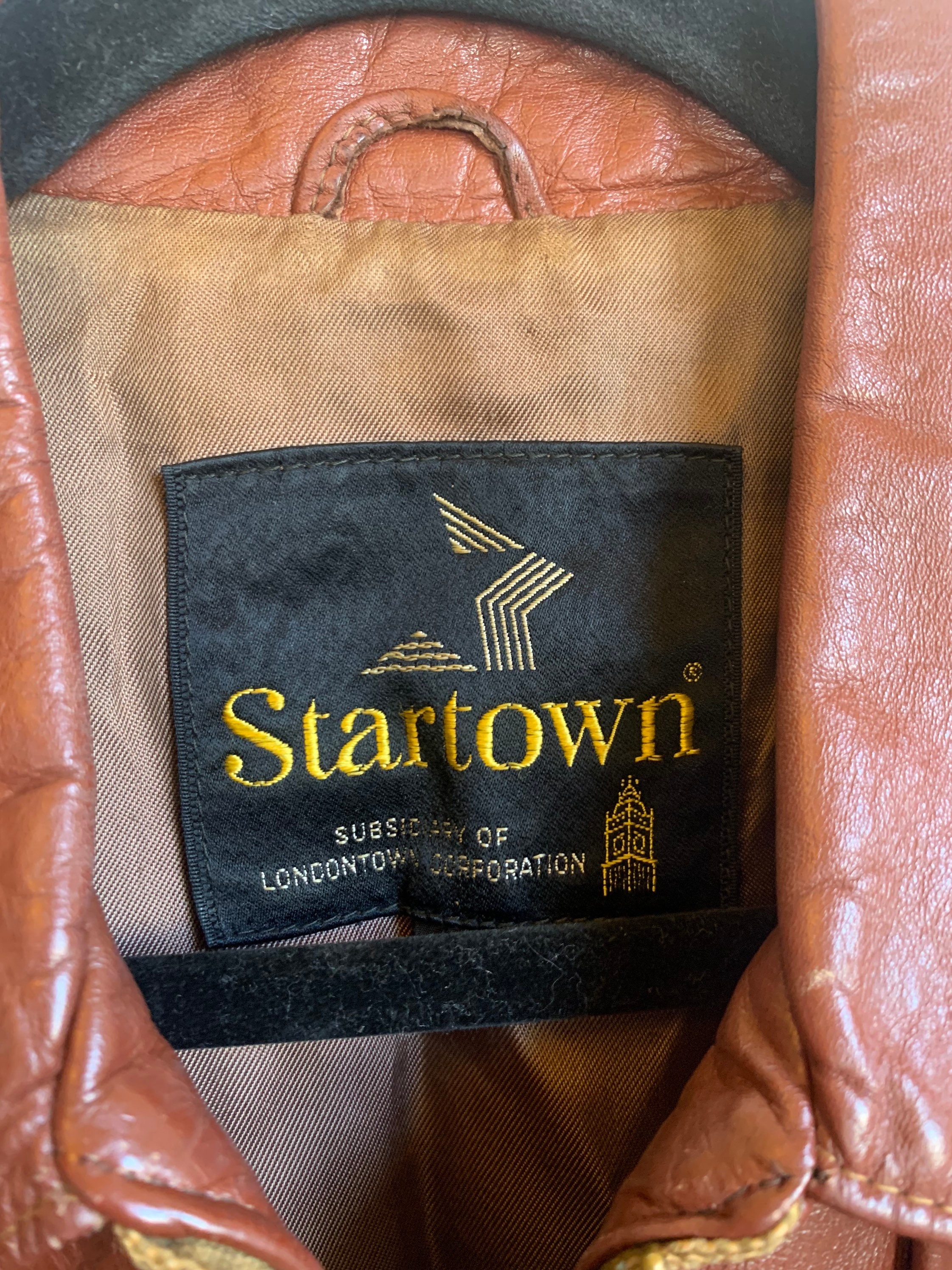 Vintage Leather Jacket by Startown Size 40 - Etsy