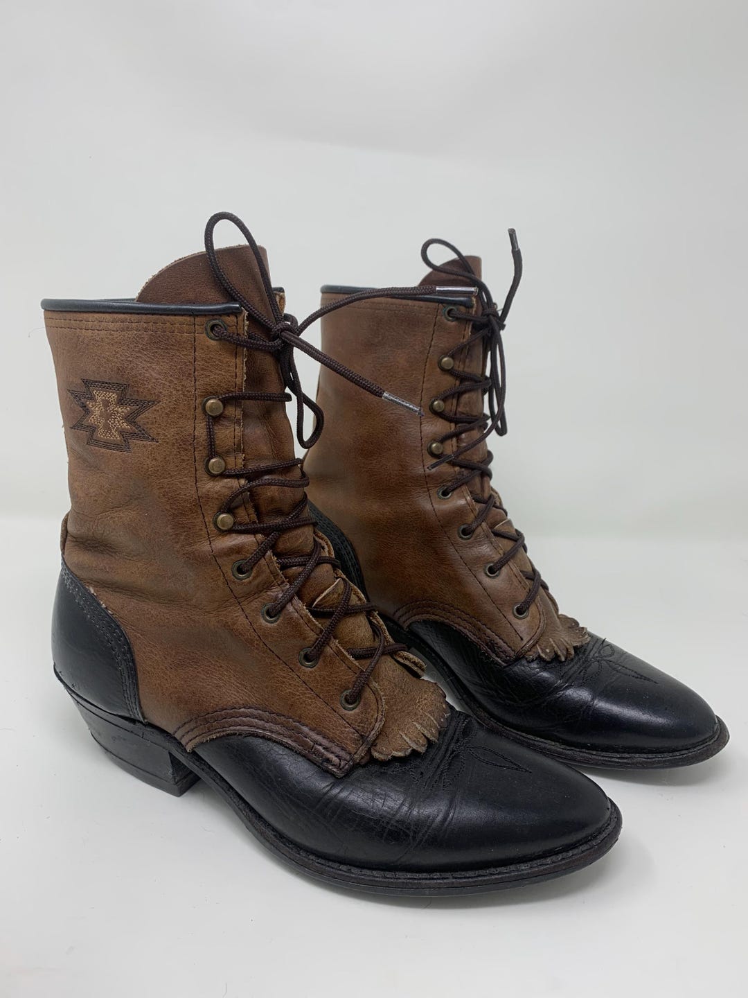 Vintage Southwestern Kiltie Packer Boots Size 7.5 - Etsy