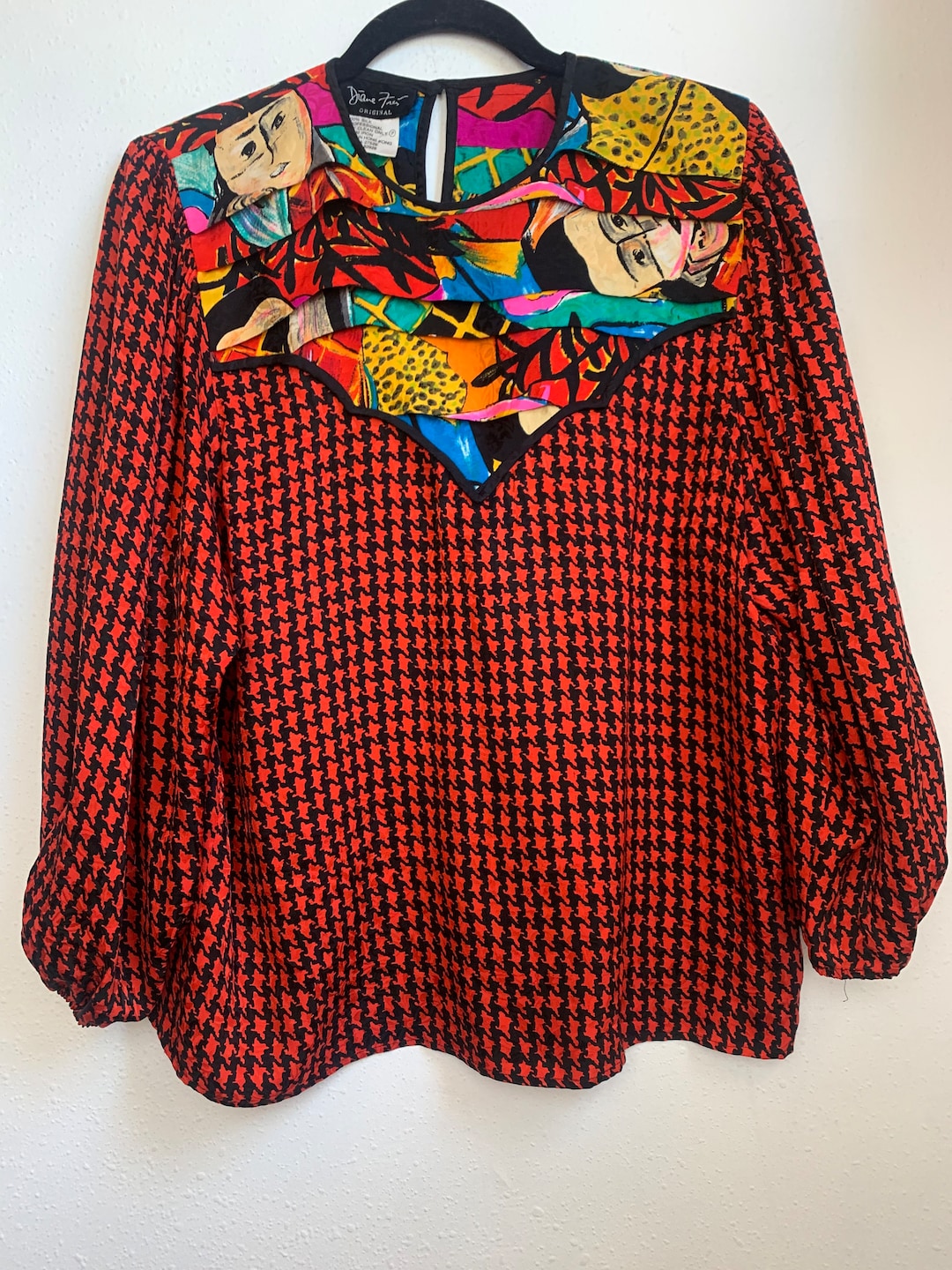 Vintage Diane Freis Silk Blouse Size P - Etsy