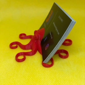 3D Printed Octopus Business Card Holder Excellent gift for | Etsy