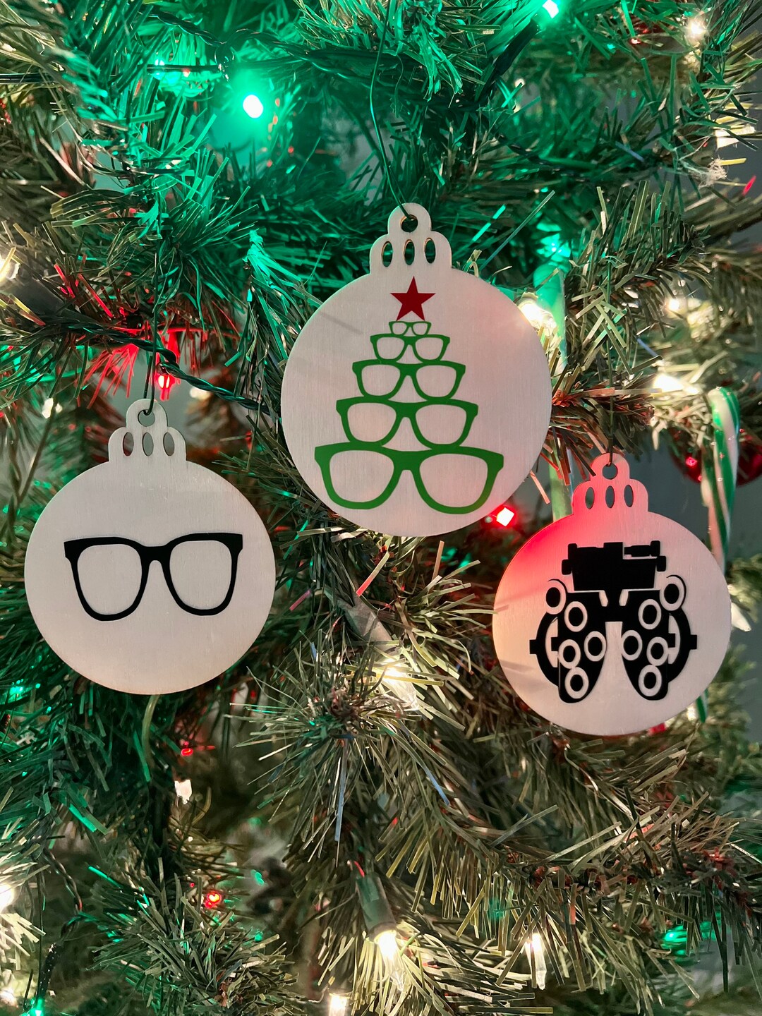 Wooden Holiday Ornament Perfect for Optician, Ophthalmologist ...