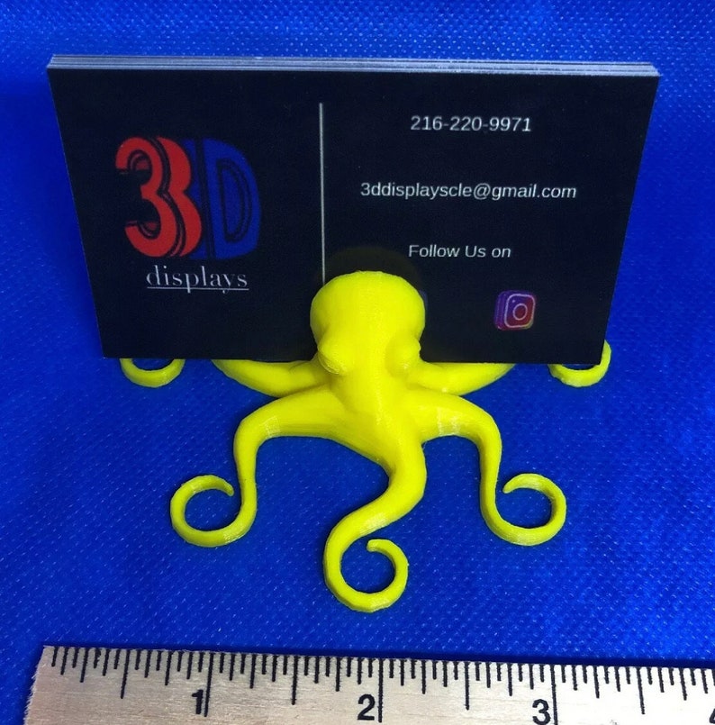 3D Printed Octopus Business Card Holder Excellent gift for | Etsy
