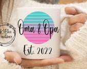 Oma & Opa Pregnancy Announcement Mug Oma and Opa Mug Gift | Etsy