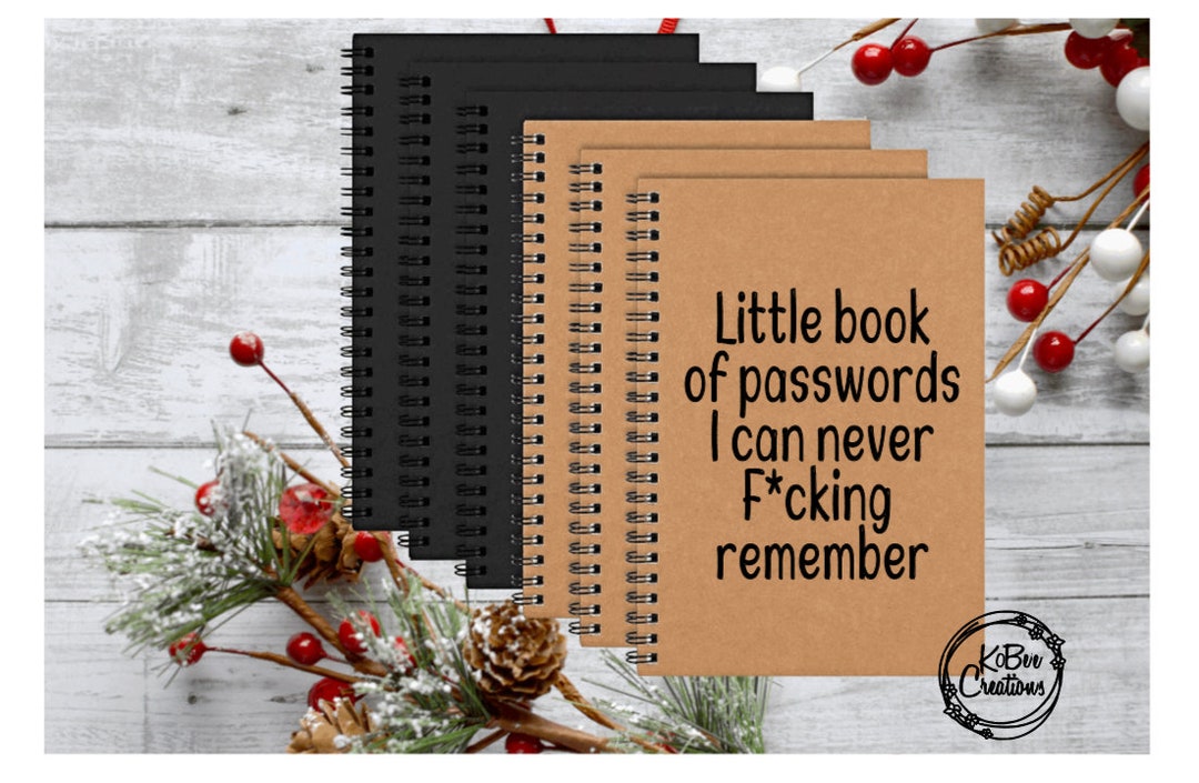 Little Book of Passwords I Can Never Fcking Remember Funny Notebook ...