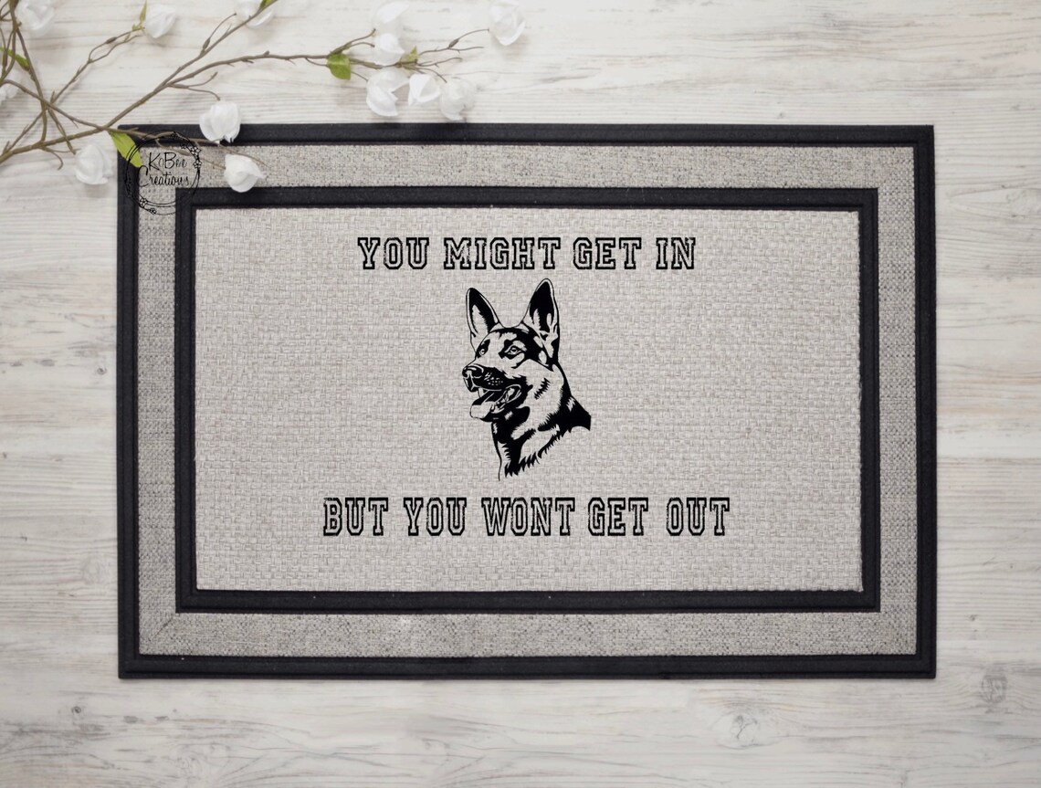 German Shepherd Door Mat Love My German Shepherd - Etsy
