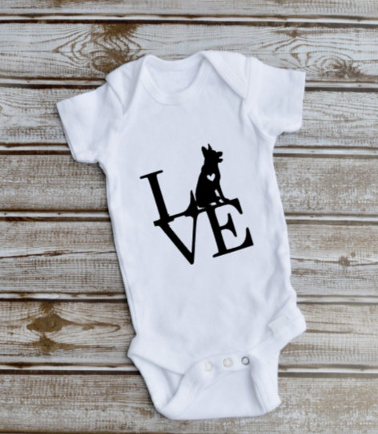 German Shepherd Love BodySuit GSD Dog Lovers Baby gift | Etsy