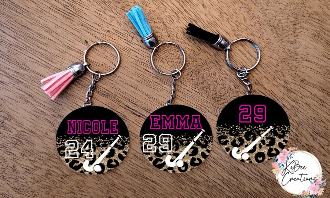 Personalized Field Hockey Keychain Field Hockey Personalized Keychain ...