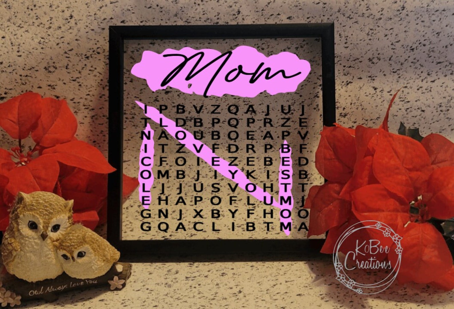Mom Word Scramble Sign Mother's Day Gift Personalized - Etsy