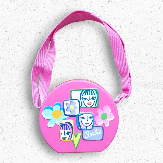 Vintage Early Y2k Barbie Small Metal Tin Lunch Box St… - Gem