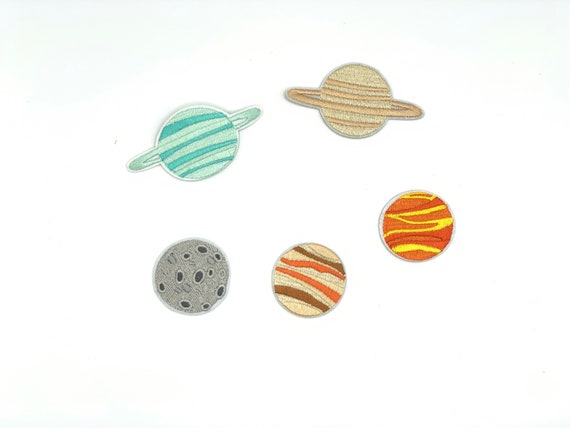Set of 5 Planet Patch Embroidery Patch Mars Patch | Etsy