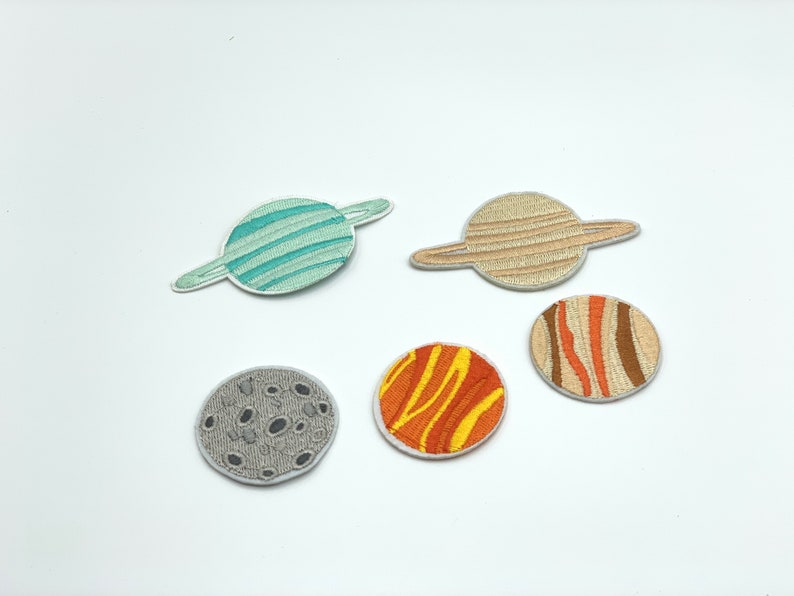 Set of 5 Planet Patch Embroidery Patch Mars Patch - Etsy