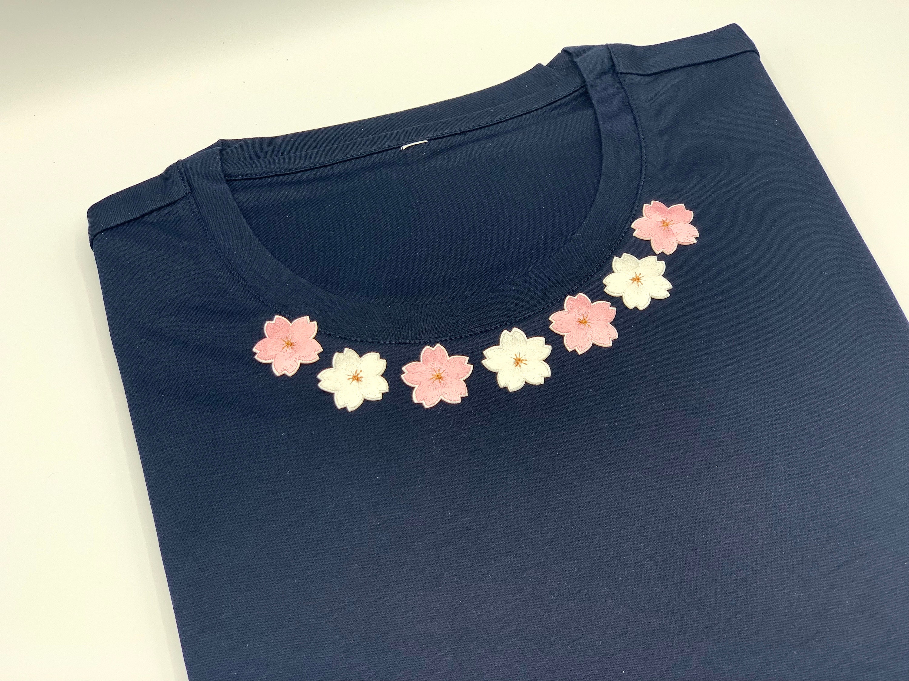 Set of 2 Sakura Patch Pink Sakura and White Sakura Flower Patch Iron On ...