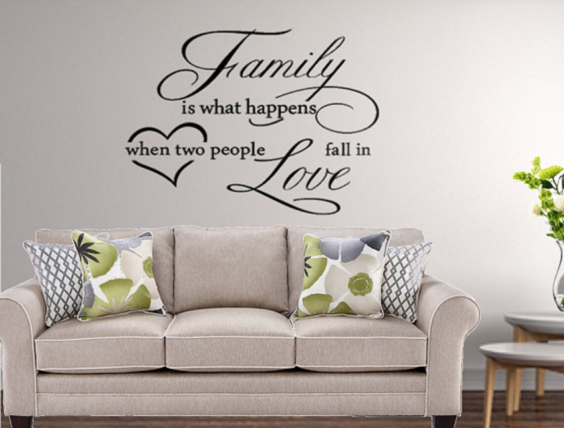 Family Wall Decal / Bedroom Decal / Living Room Decor / Family - Etsy
