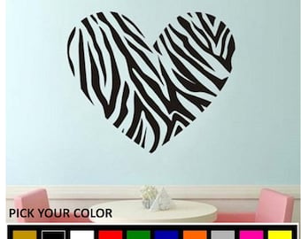 Zebra Print Heart | Etsy