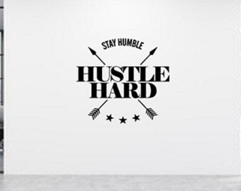Work Hard Decal - Etsy